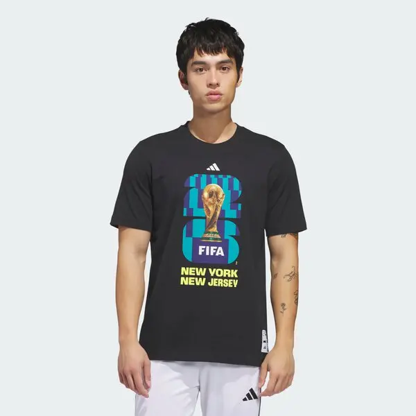 Adidas Fifa World Cup 26™ Host City New York New Jersey Graphic T-shirt - Black