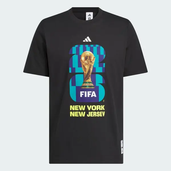 Adidas Fifa World Cup 26™ Host City New York New Jersey Graphic T-shirt - Black