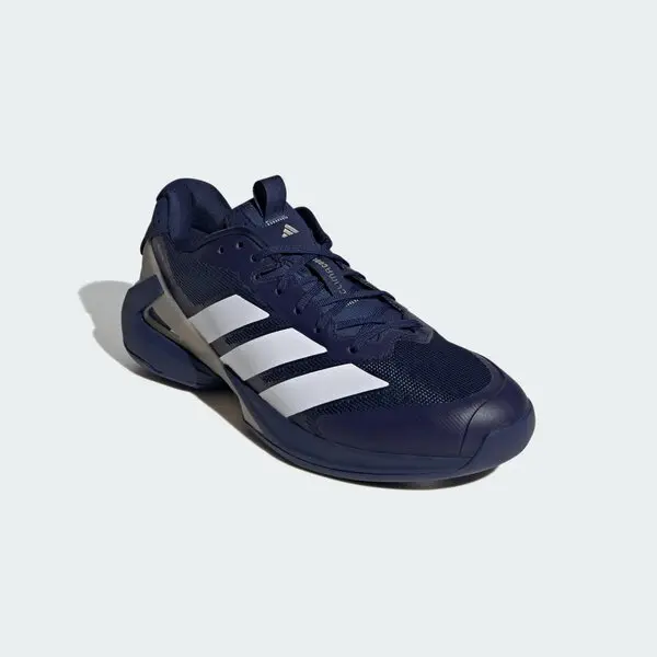 Adidas Adizero Ubersonic 5 Tennis Shoes - Dark Blue / Cloud White / Cyber Metallic