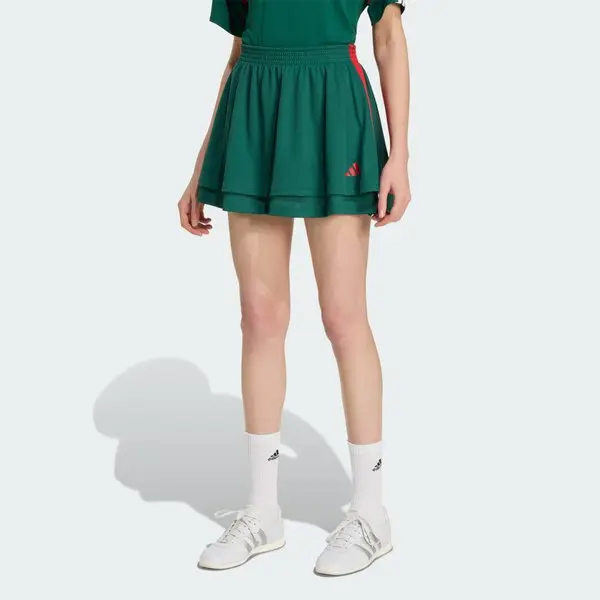 Adidas House Of Tiro Skirt - Team Dark Green / Better Scarlet / White