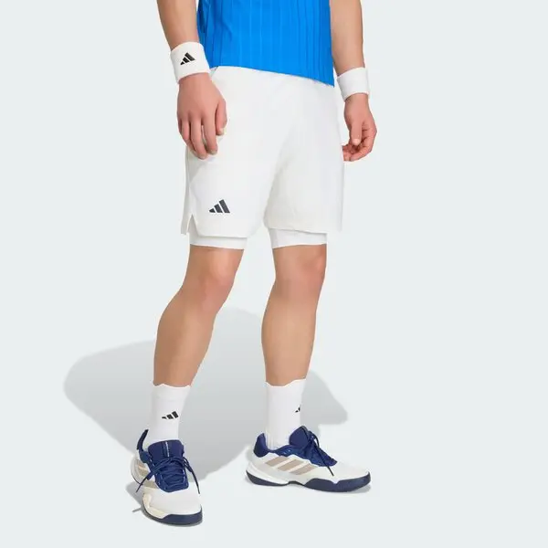 Adidas Tennis Climacool Shorts & Tights Set - White