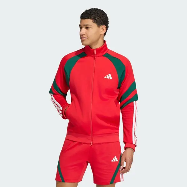 Adidas House Of Tiro Nations Pack Track Top - Better Scarlet / Team Dark Green / White