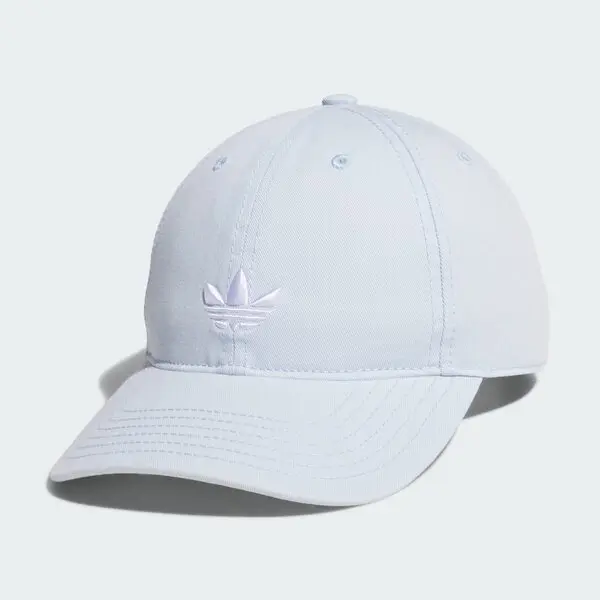 Adidas Relaxed Trefoil Strapback Hat - Crystal Sky / White