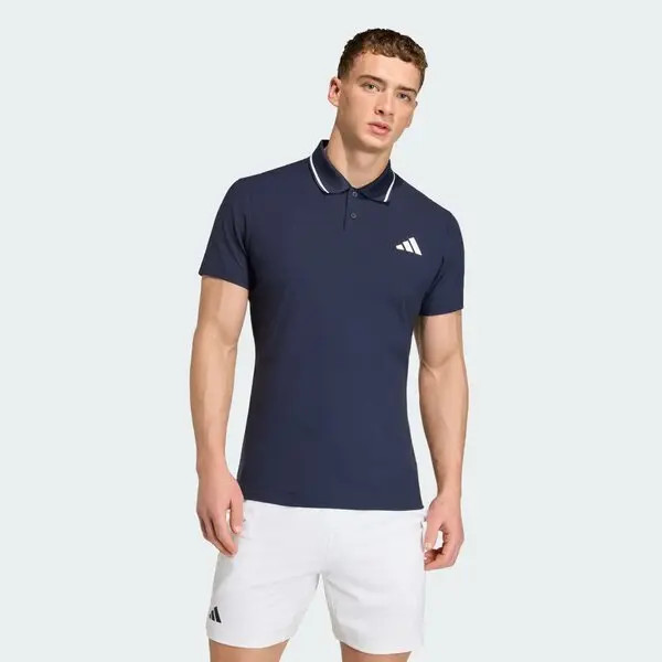 Adidas Tennis Climacool Freelift Polo Shirt Pro Dark Blue - Legend Ink