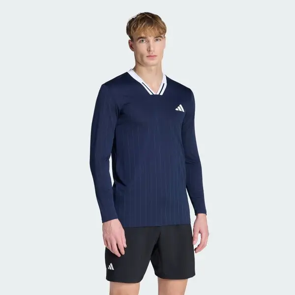 Adidas Tennis Climacool Long Sleeve Top Dark Blue - Legend Ink
