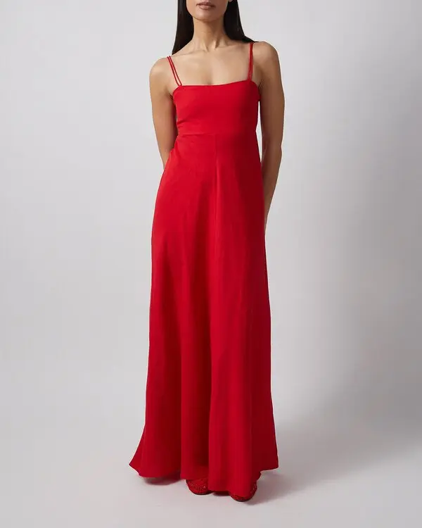WAKAKUU Amalfi Maxi Dress - Red