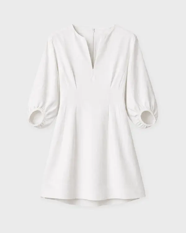 WAKAKUU A-line Dress With V-neck And 3/4 Sleeves