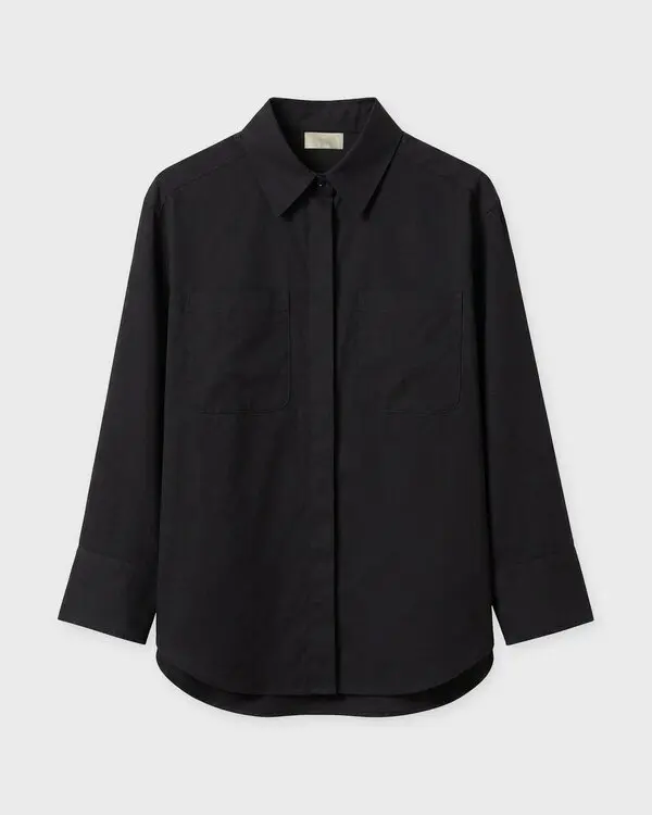 WAKAKUU Classic Collar Shirt - Black