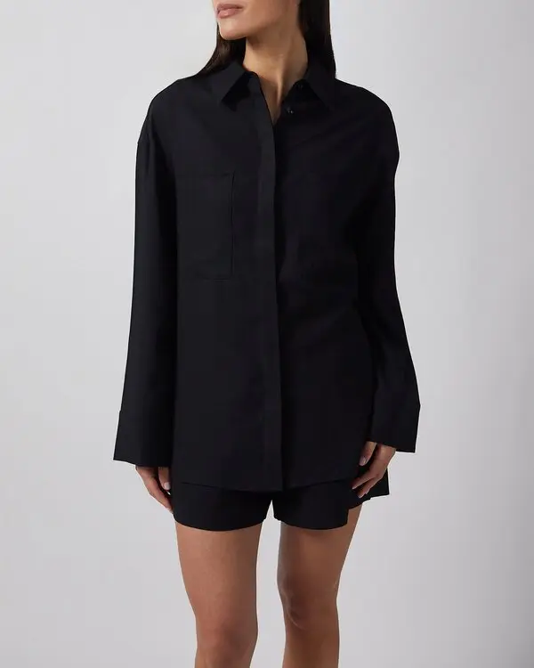 WAKAKUU Classic Collar Shirt - Black