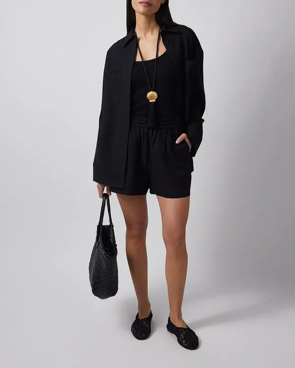 WAKAKUU Classic Collar Shirt - Black