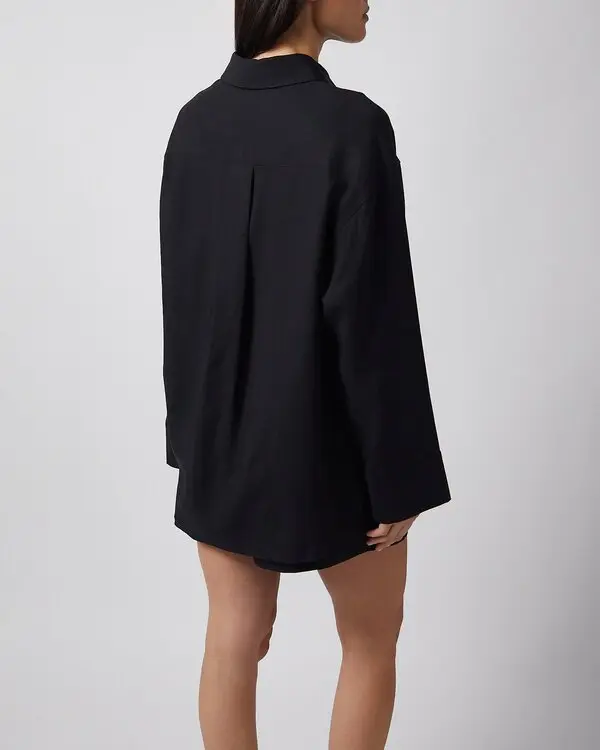 WAKAKUU Classic Collar Shirt - Black