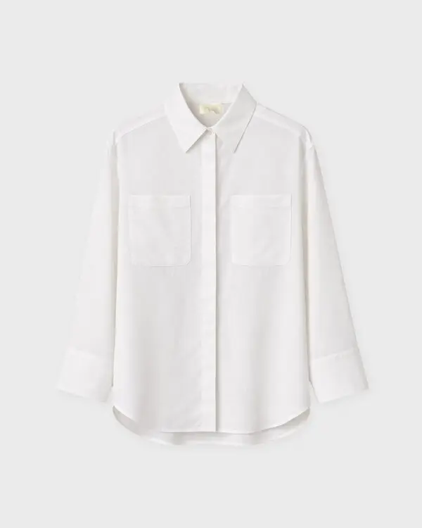 WAKAKUU Relaxed Fit Shirt - White
