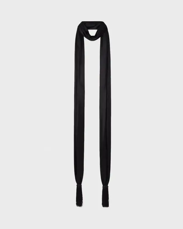 WAKAKUU Leyre Slip Dress With Tasseled Scarf
