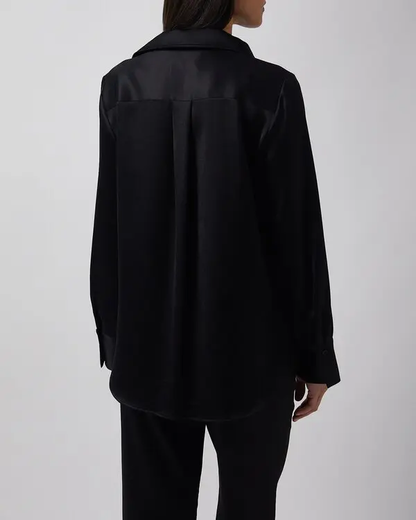 WAKAKUU Maria Satin Blouse - Black