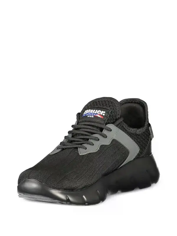 BLAUER. Mesh-panel Lace-up Sneakers - Black