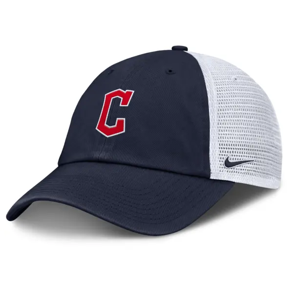 Nike Cleveland Guardians Club Mlb Trucker Adjustable Hat - Blue