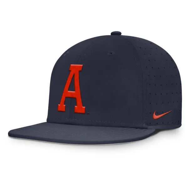 Nike Auburn Dri-fit Fitted Hat - Blue