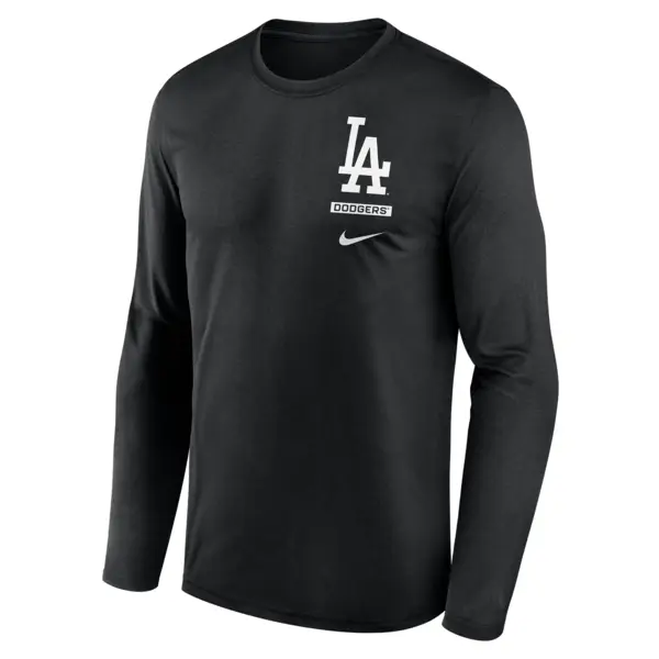 Nike Los Angeles Dodgers 2-hit Legend Dri-fit Long-sleeve T-shirt - Black