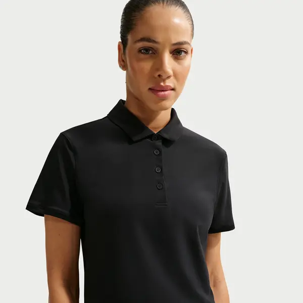 Nike Victory Dri-fit Short-sleeve Cropped Golf Polo - Black