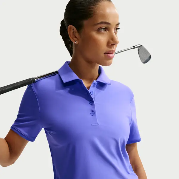 Nike Victory Dri-fit Short-sleeve Cropped Golf Polo - Blue