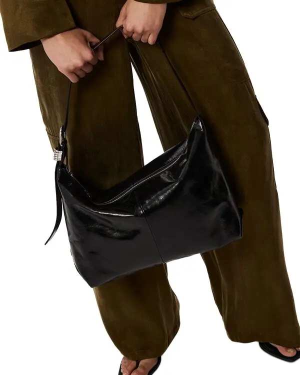 Whistles Leather Shoulder Bag - Black