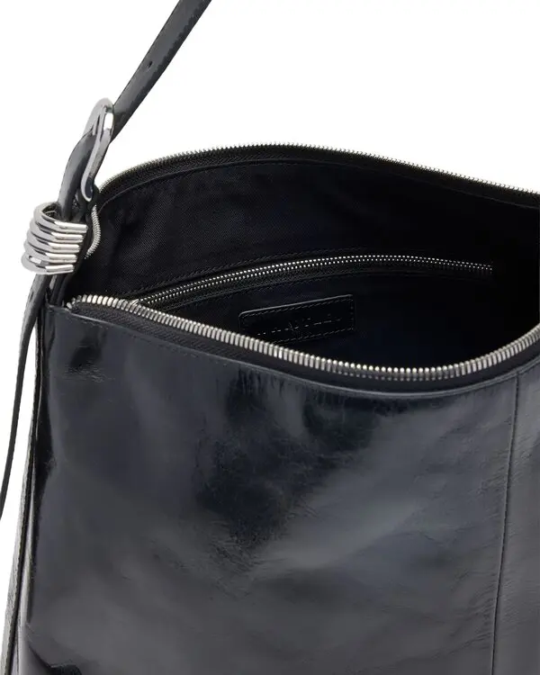 Whistles Leather Shoulder Bag - Black