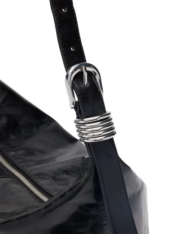 Whistles Leather Shoulder Bag - Black