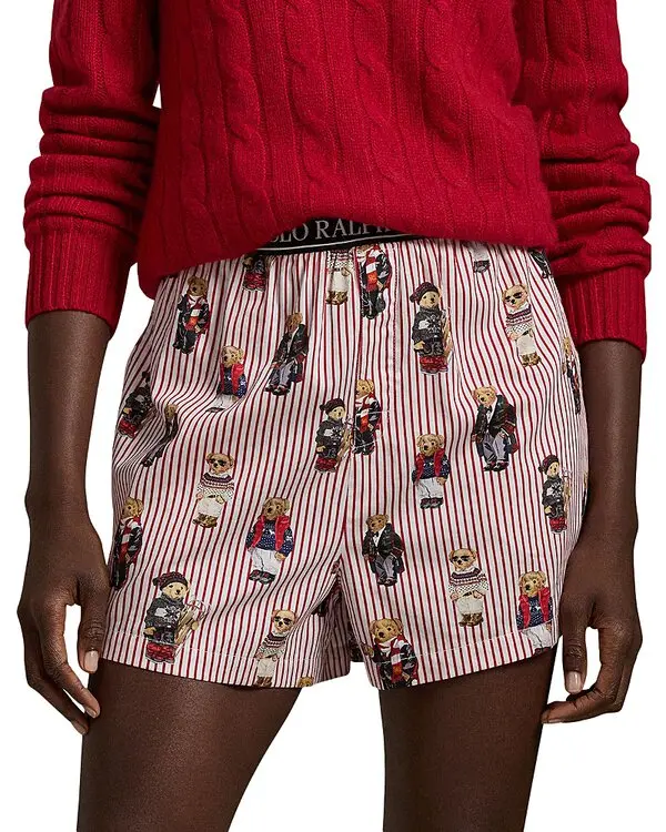 Polo Ralph Lauren Cotton Boxer Shorts - Bear Red