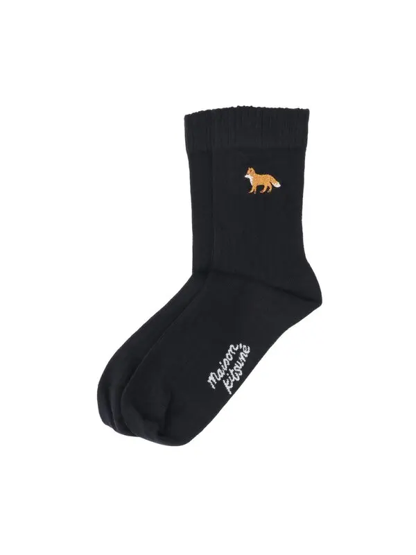 Maison Kitsuné Baby Fox Socks - Black