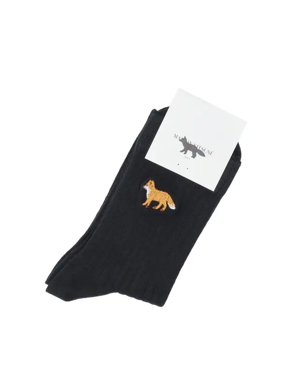Maison Kitsuné Baby Fox Socks - Black