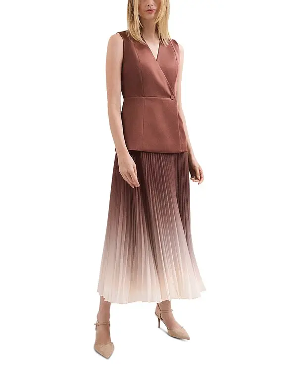 PHASE EIGHT Solana Ombre Tux Midaxi Dress - Brown