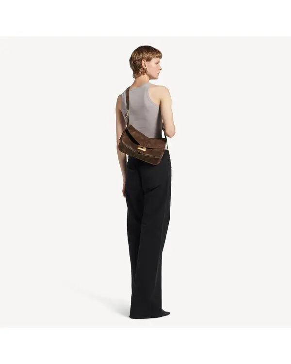 Balenciaga Clicca Shoulder Bag Medium - Muscade