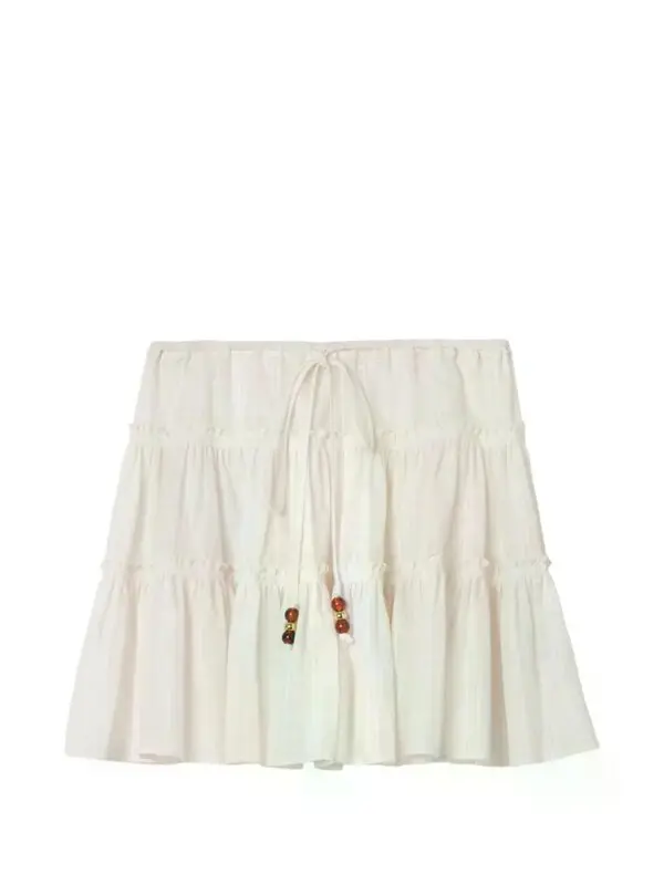 Burberry Check Cotton Voile Mini Skirt - Neutrals