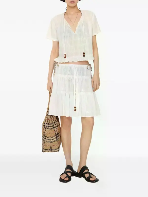Burberry Check Cotton Voile Mini Skirt