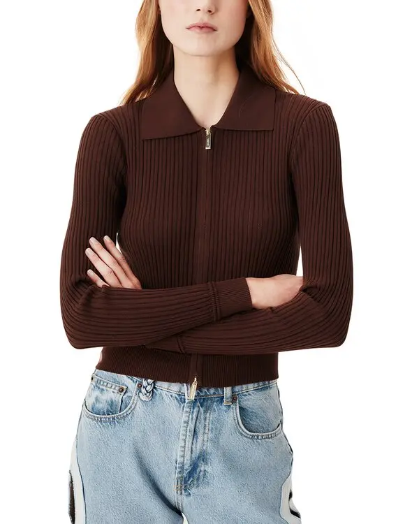 Tresse Long Sleeve Knitted Cardigan Sweater