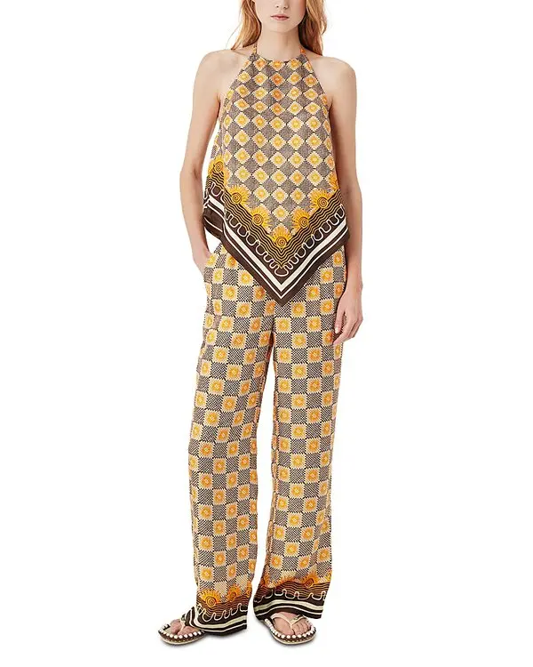 Tresse Silk Pants - Orange