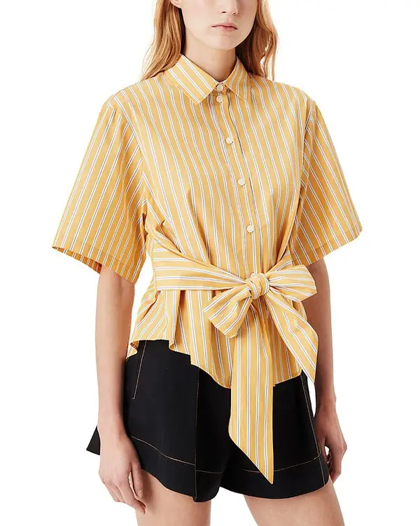 Tresse Tie Waist Short Sleeve Shirt