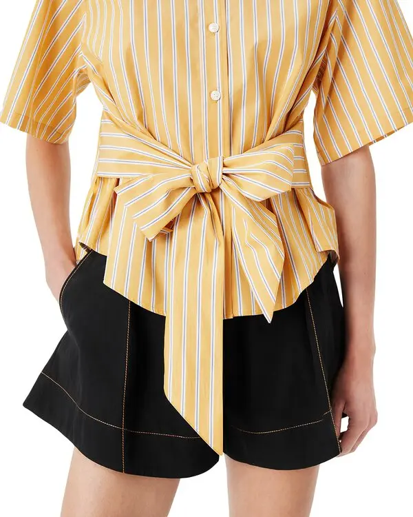 Tresse Tie Waist Short Sleeve Shirt
