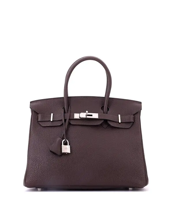 Hermès Birkin 30 Handbag Brown Togo With Palladium Hardware - Chocolat