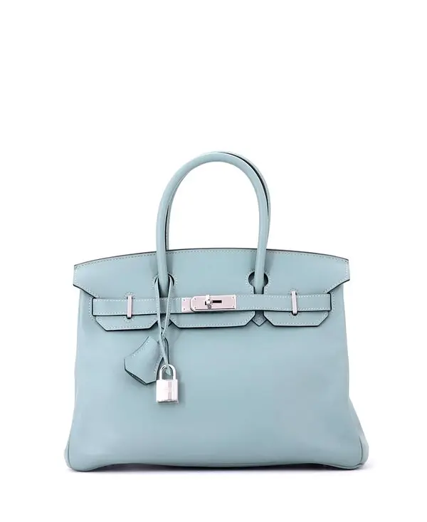 Hermès Birkin 30 Handbag Blue Swift With Palladium Hardware - Ciel