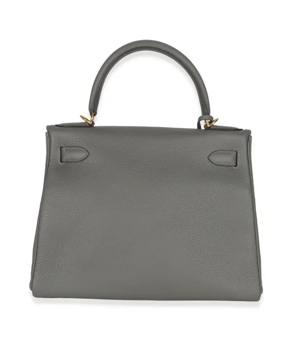 Hermès Kelly 28 Leather Handbag - Gray