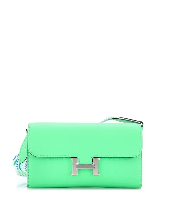 Hermès Cavale Constance To Go Wallet Evercolor - Green