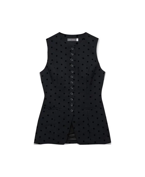 Mint Velvet Polka Dot Longline Waistcoat