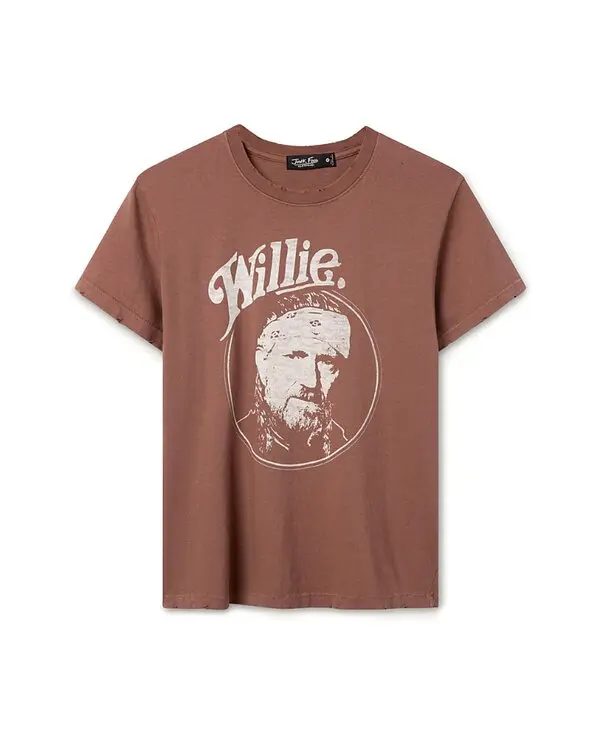 Junk Food Clothing Willie Nelson And The Family Vintage Tee - Maroon