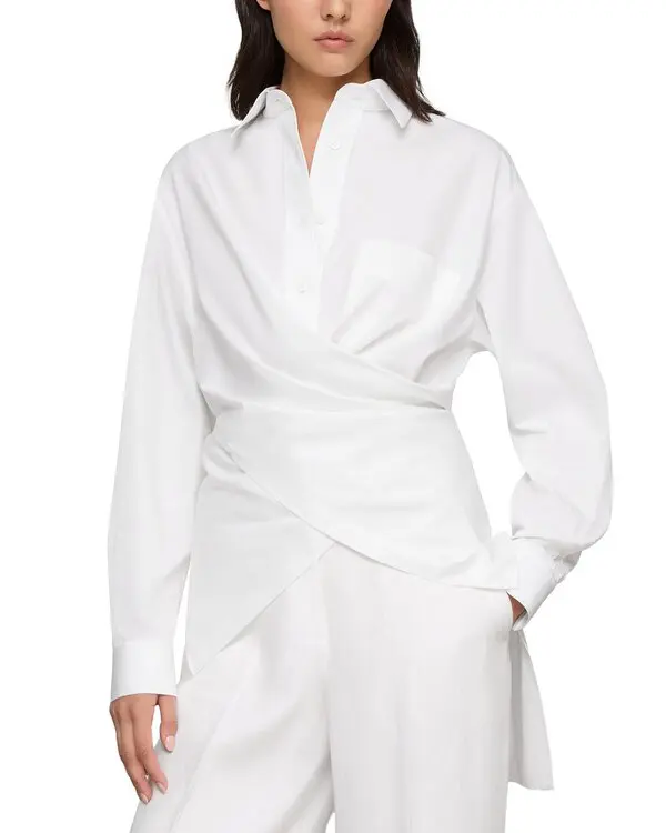 Lafayette 148 New York Long Sleeve Oversized Blouse