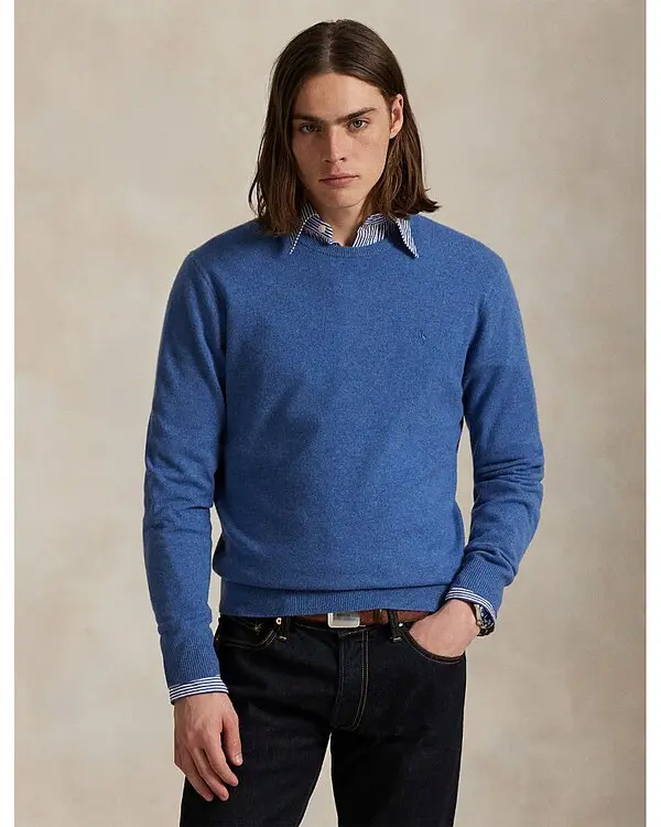 Polo Ralph Lauren Wool Crewneck Sweater - Tide Pool Blue Heather