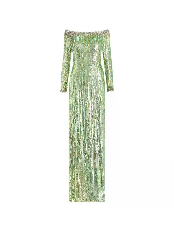Jenny Packham Marnie Sequin-embellished Gown - Green