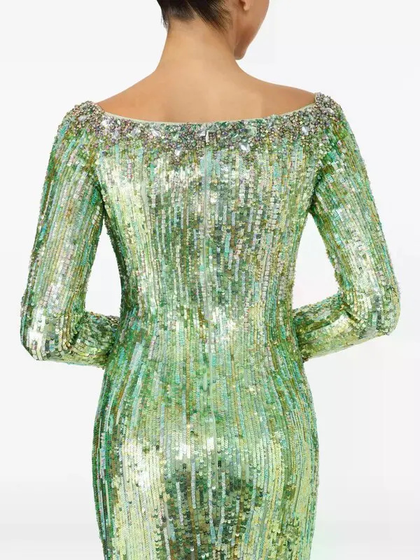 Jenny Packham Marnie Sequin-embellished Gown - Green