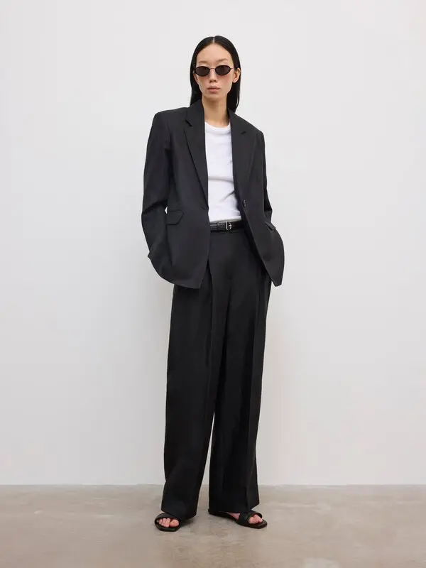 HOUSE OF DAGMAR Sb Linen Blazer - Black