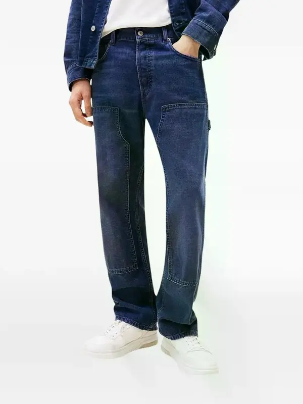 Tommy Hilfiger Panelled Hammer-loop Jeans - Blue
